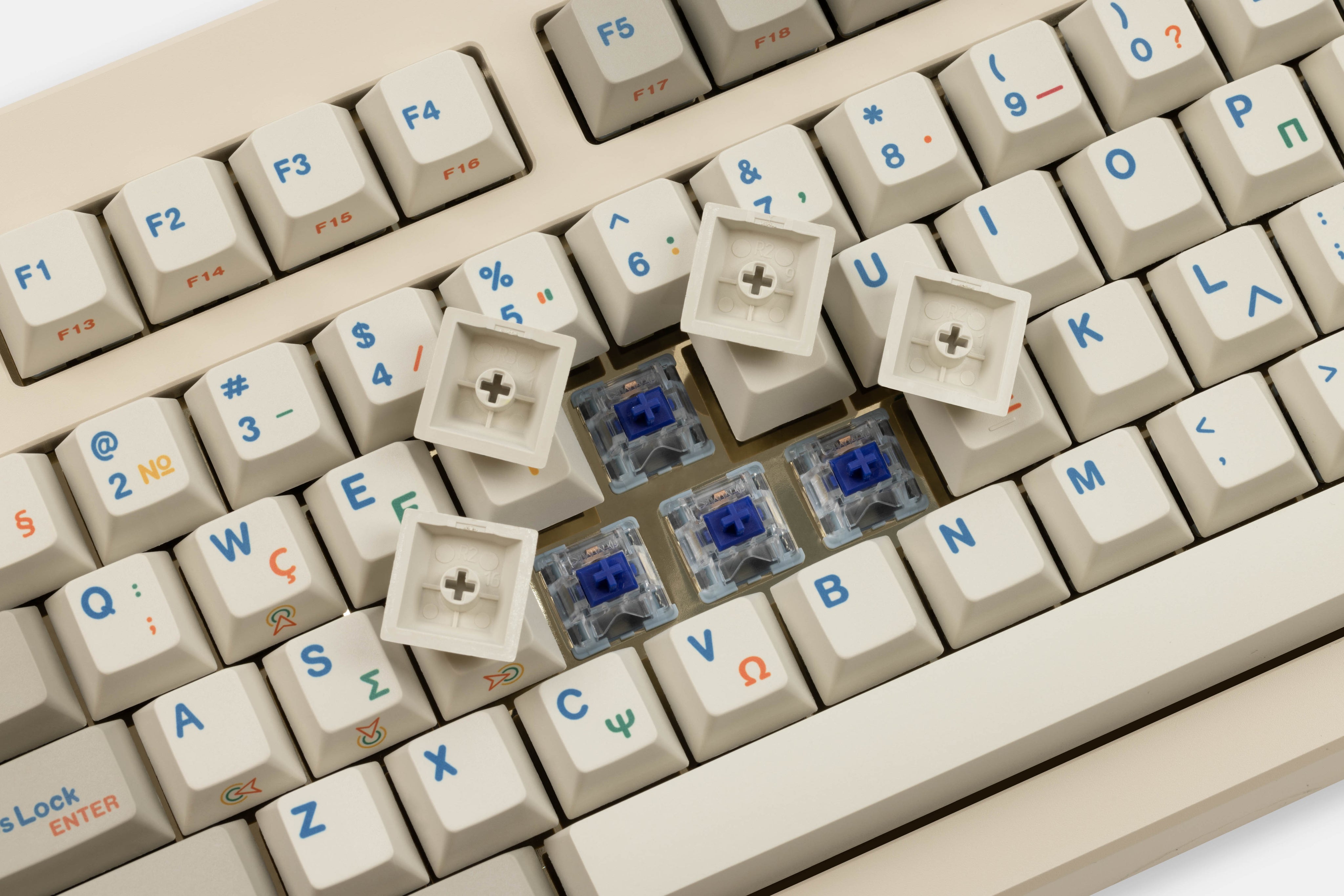 [PBT.FUN-0001] ELE.WORKS 9009 Keycaps with Greek Legends In Stock Run