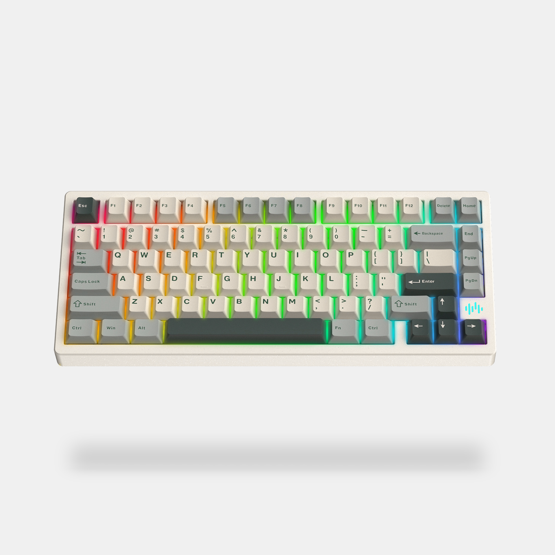 PMOKEY Wave 75 CNC Aluminum Quick Release Tri-Mode Gaming Keyboard wit ...