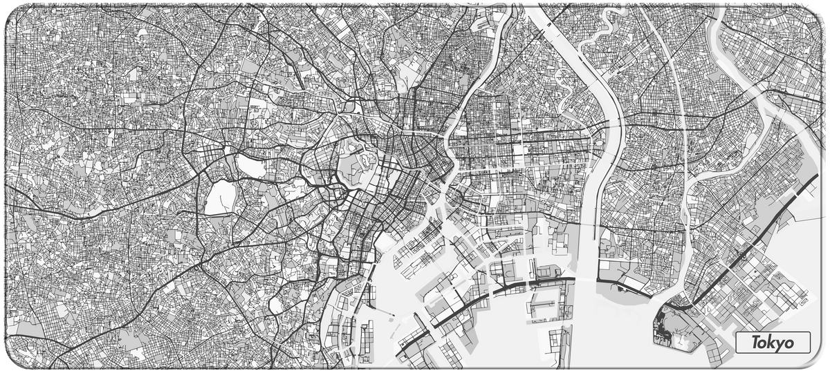 NANAMI DESIGN City Map Desk Mats Gen.2 – KeebMonkey