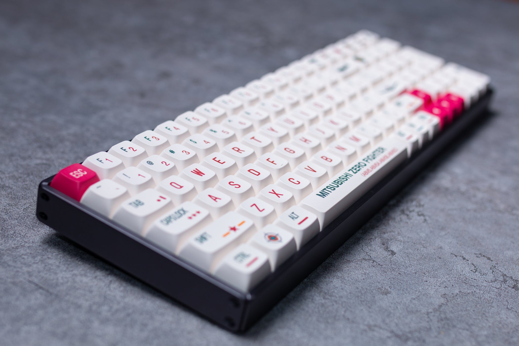 Retro Mitsubishi Zero Fighter Keycaps For Mechanical Keyboards